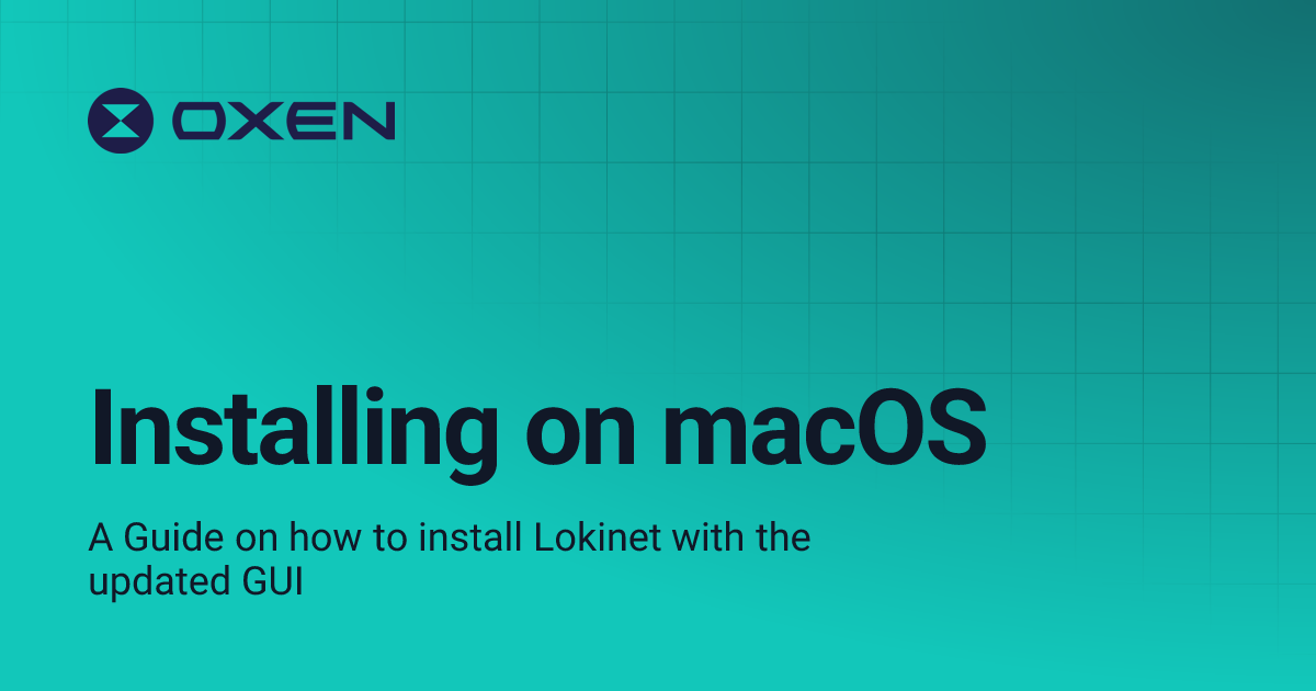 Installing on macOS | Oxen Docs